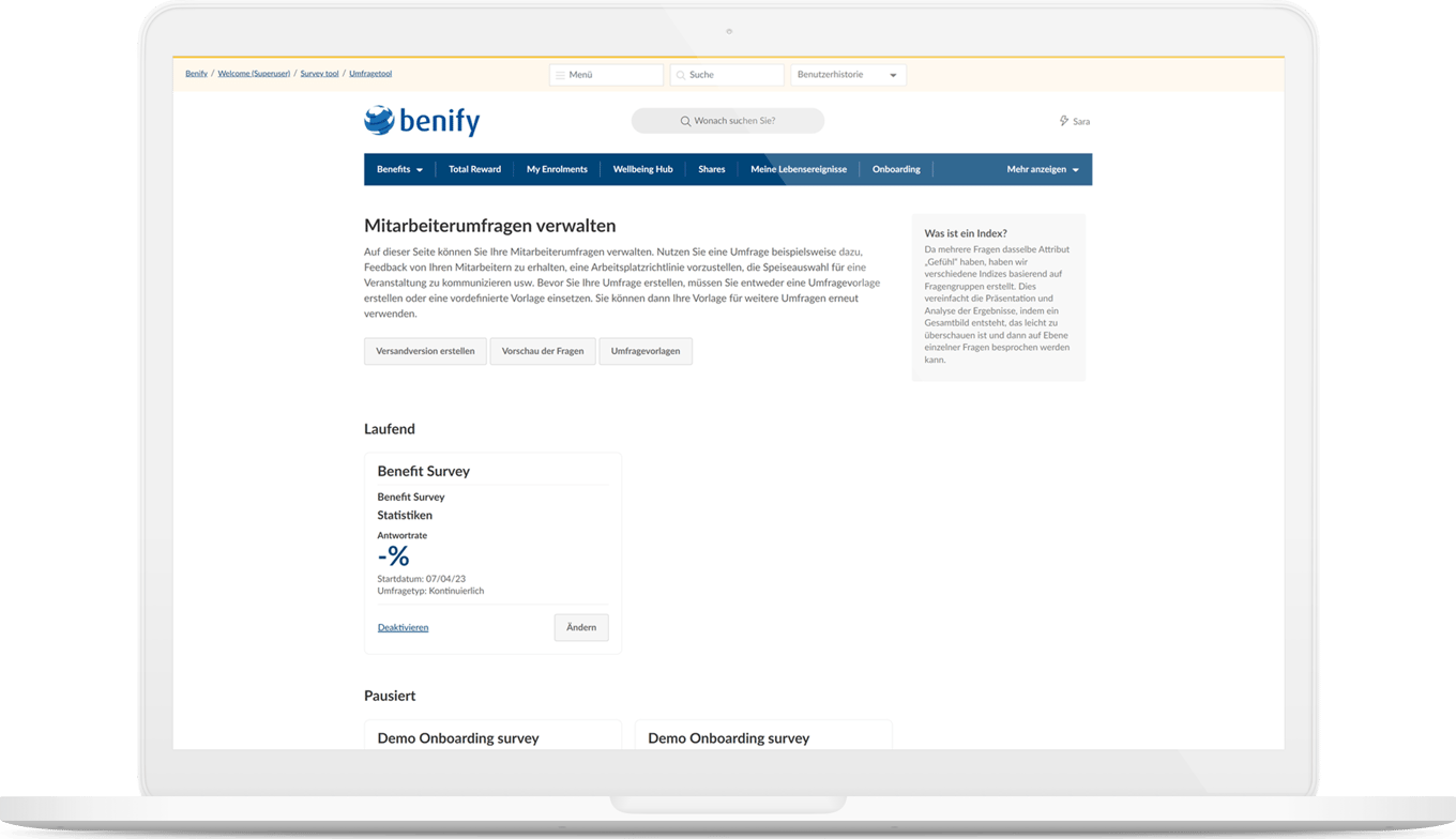 Kommunikationstool von Benify | Benify